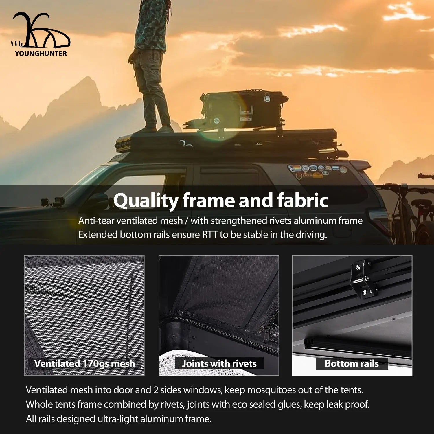 Aluminium Triangle Hard Shell Rooftop Tent | Ultimate Camping Gear ...