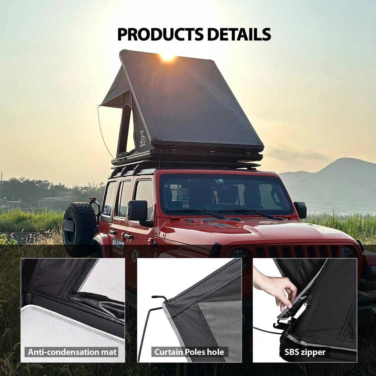 Aluminium Triangle Hard Shell Rooftop Tent | Ultimate Camping Gear ...