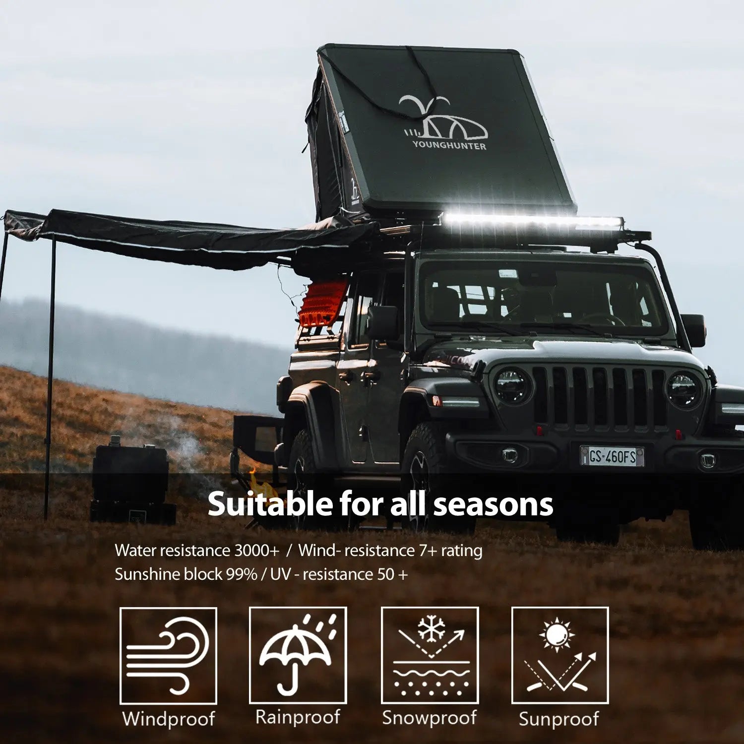 Aluminum Hard Shell Car Roof Tent for Ultimate Camping – Younghunter