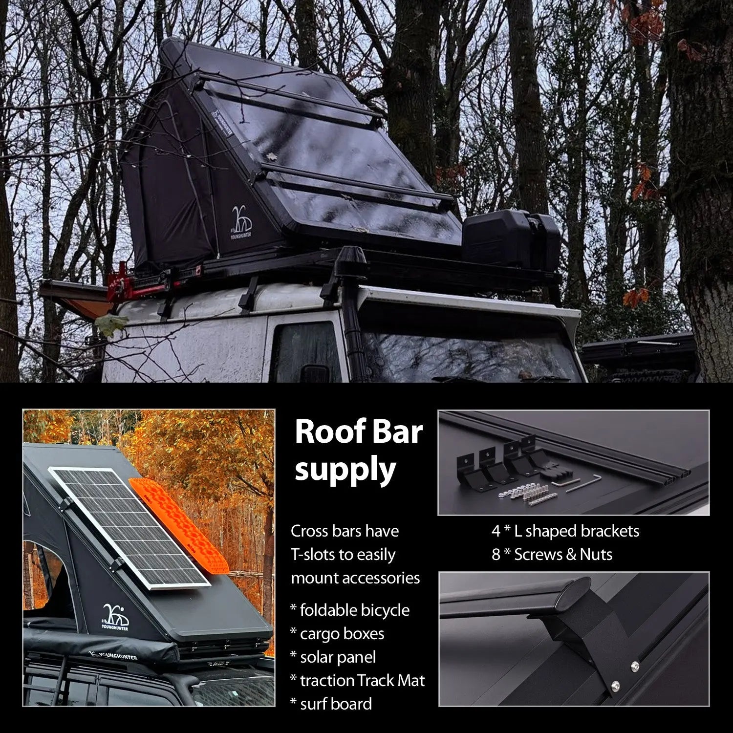 Aluminum Hard Shell Car Roof Tent for Ultimate Camping – Younghunter