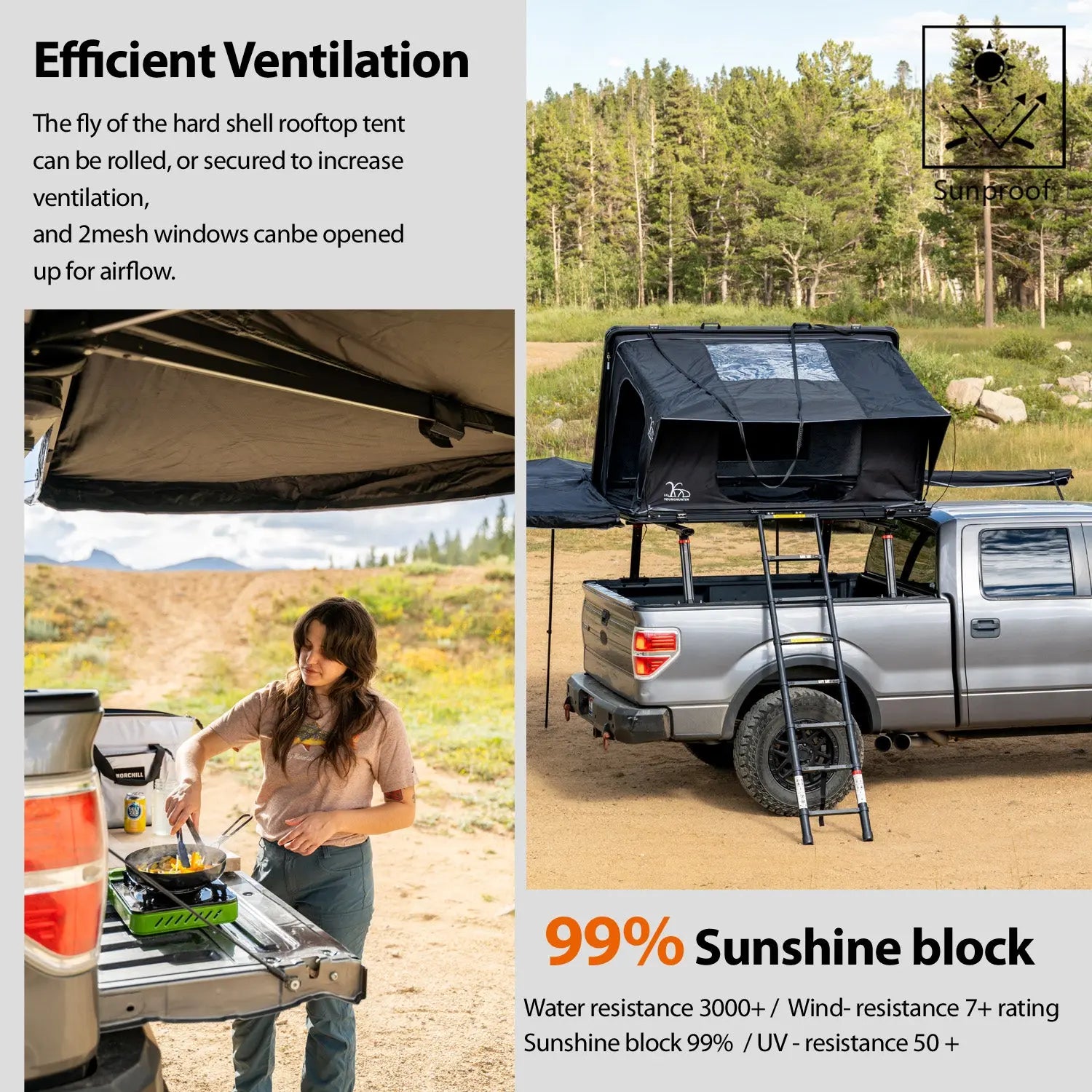 Aluminum Rollover Hard Shell Roof Top Tent for SUVs – Younghunter
