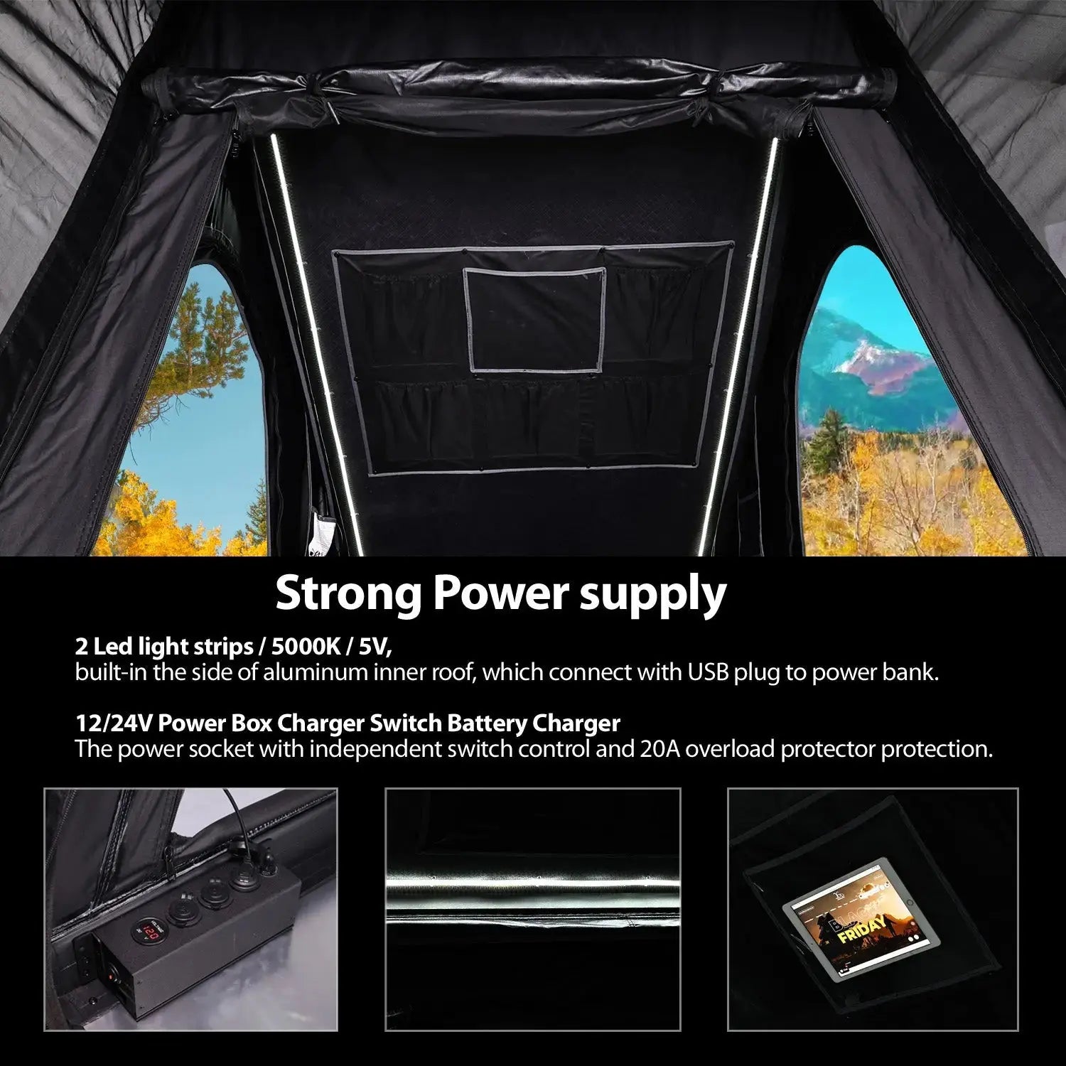 RTT Triangular Aluminum Hard Shell Car Camping SUV Rooftop Tent ...
