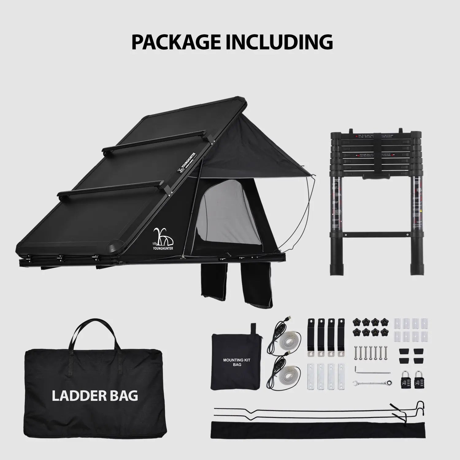 RTT Triangular Aluminum Hard Shell Car Camping SUV Rooftop Tent ...