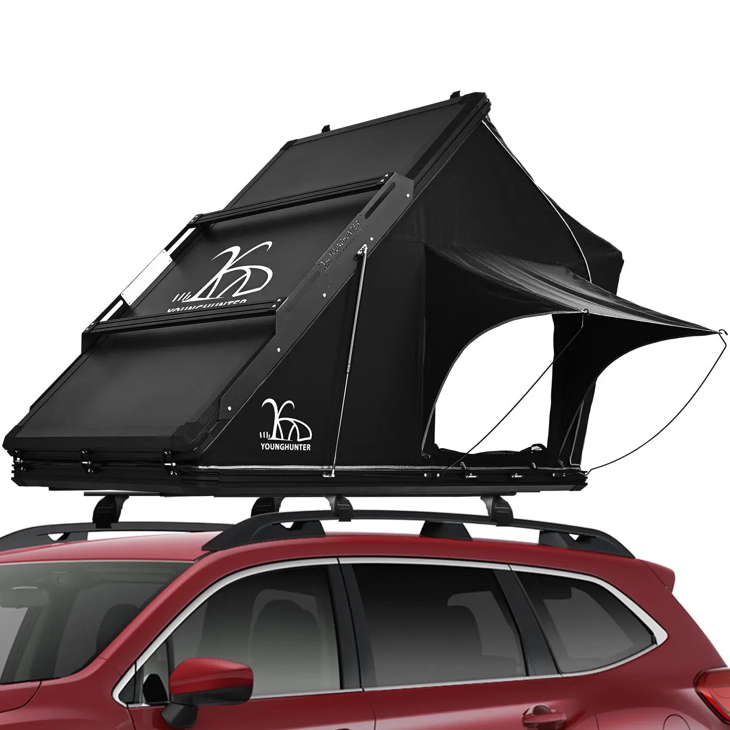 Upgraded Camping SUV Triangle Aluminum Hard Shell Roof Top Tent with ...